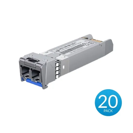 Module SFP+ Ubiquiti UACC-OM-SM-10G-D-20 Pachet de 20 Bucăți
