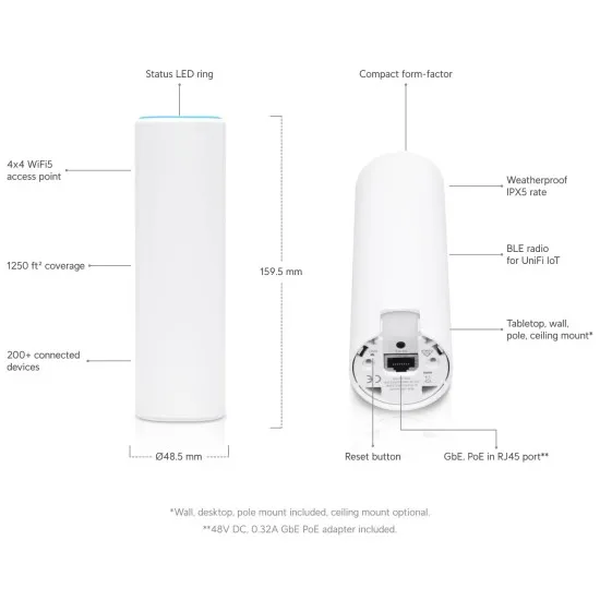 Access Point UniFi FlexHD, Gigabit, PoE, UAP-FlexHD
