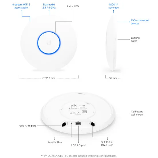 Access Point Wi-Fi UniFi AC Pro Ubiquiti, UAP-AC-PRO