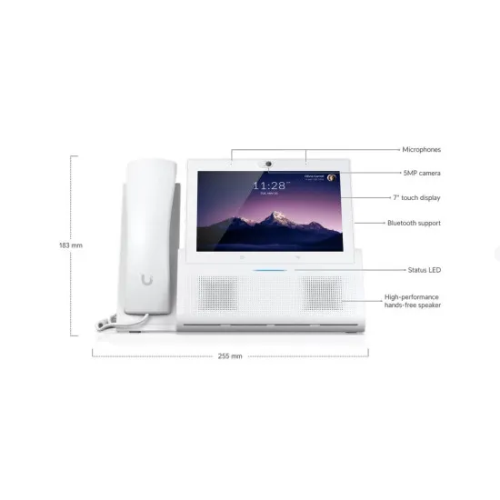 Telefon pentru birou UniFi VoIP PoE+, UTP-TouchMax-White-U